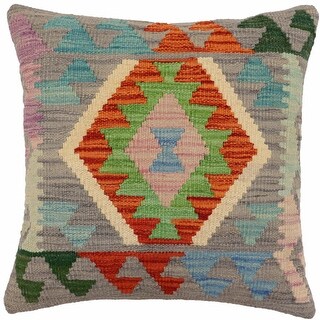 Bohemian Hobbs Turkish Hand-Woven Kilim Pillow - 18'' x 18'' - Bed Bath ...