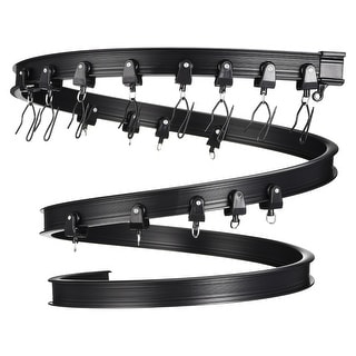 Flexible Curved Ceiling Curtain Track Bendable Mount Black, 19.7ft ...