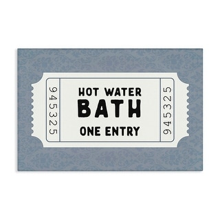 Stupell Retro Bathroom Ticket Canvas Wall Art Design By Lettered and ...