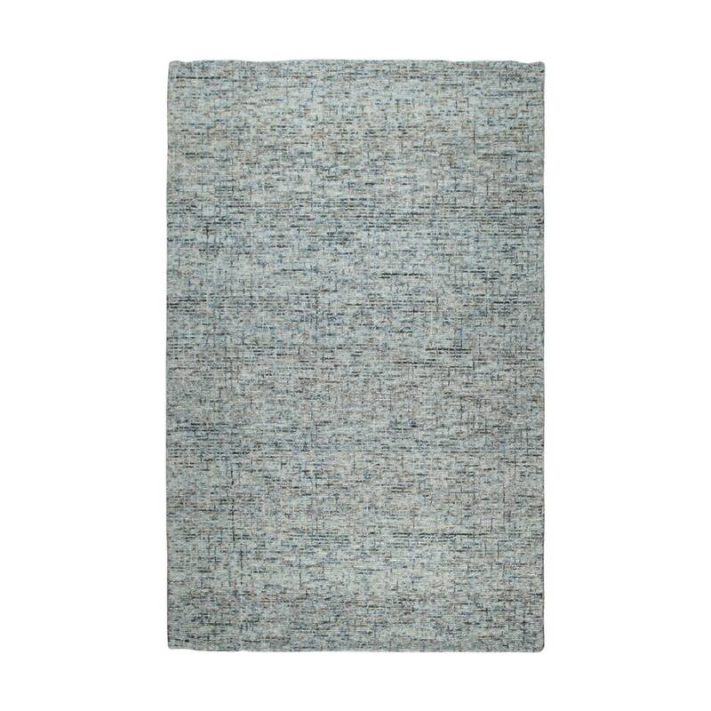 Hand-Tufted Wool Modern Tufted Loop Rug, 5' x 8', Light Green Area Rug ...