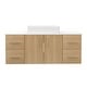 48 in. Floating Bathroom Vanity Quartz White Top Rectangular Vessel ...