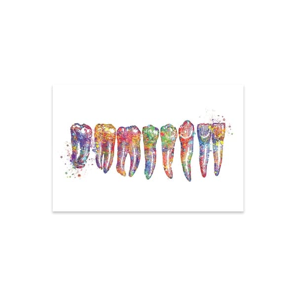 Tooth Row Anatomy Print On Acrylic Glass by Genefy Art - Bed Bath ...