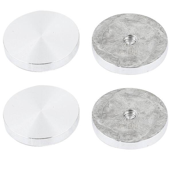4Pcs M8 Threaded Aluminum Disc Glass Table Top Adapter 0.3" x 0.3 ...