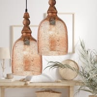 Bathsheba River of Goods Bell-Shaped Pendant Lamp with Silver Glass ...