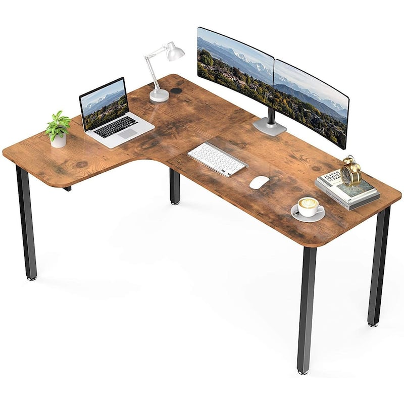 BOSCARE 61 inch L-Shaped Desk Home Office Gaming Computer Desk Corner ...