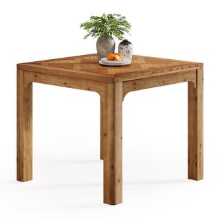 31.5" Square Farmhouse Dining Table, Solid Wood Rustic Kitchen Table ...