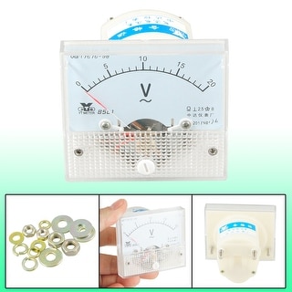 85L1 AC 0-20V Rectangle Analog Panel Volt Meter Voltmeter Gauge - 20V ...
