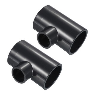 2Pcs UPVC 2" to 1" Reducing Tee Pipe Fitting T Shape Socket Connector ...