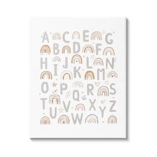 Stupell Pastel Rainbow Alphabet Canvas Wall Art Design by LSR Design ...