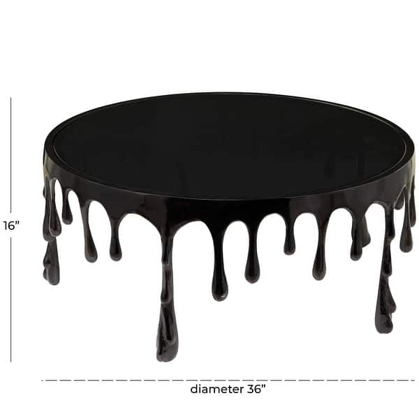 Melting Drip Metal Accent, Coffee, and Console Table Collection with ...