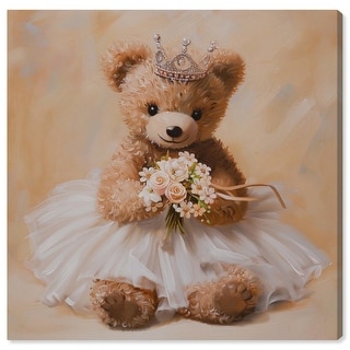 Teddy Princess Canvas Kids Art Prints by Art Remedy - Bed Bath & Beyond ...
