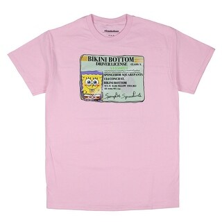 SpongeBob SquarePants Men's Bikini Bottom Drivers License T-Shirt - Bed ...