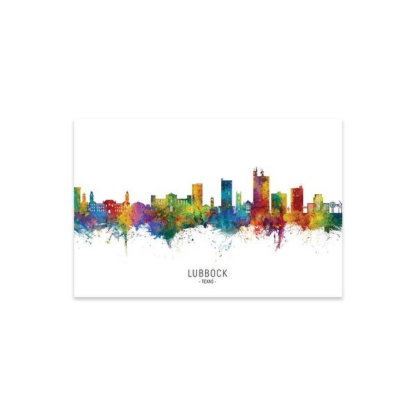Lubbock Texas Skyline City Name Print On Acrylic Glass by Michael ...