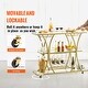 3 Tiers Home Bar Serving Cart on Lockable Wheels, Rolling Alcohol Cart ...