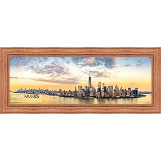 40x14 Traditional Honey Pecan Complete Wood Panoramic Frame with UV ...