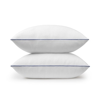Fresh Sleep Foam Bed Pillow 2 Pack, Standard/Queen, Memory Foam - White ...