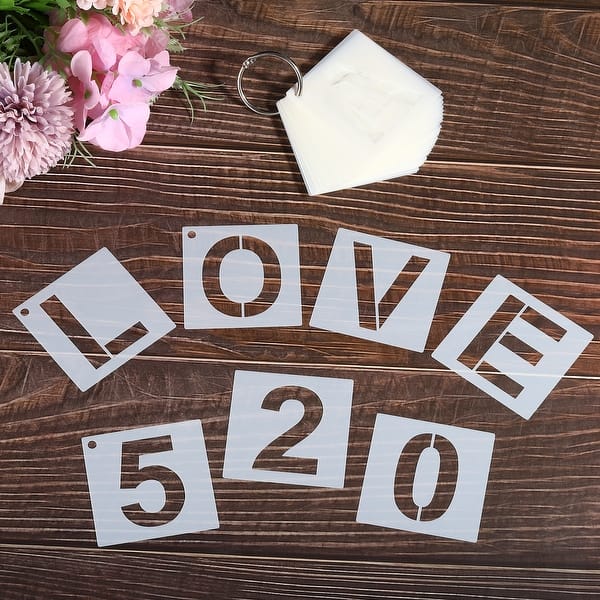 1 Inch Letter Number Stencils Alphabet Templates Set 2.5" Width, White ...