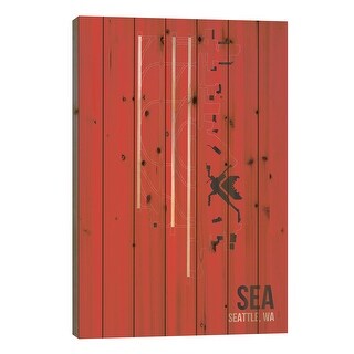 Seattle-Tacoma Print On Wood by 08 Left - Multi-Color - Bed Bath ...