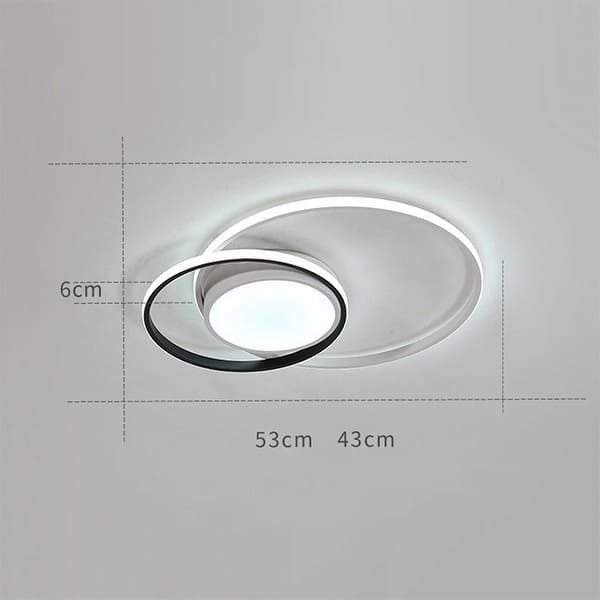 Modern Round LED Ceiling Light Fixture Acrylic Pendant Lamp Chandelier ...