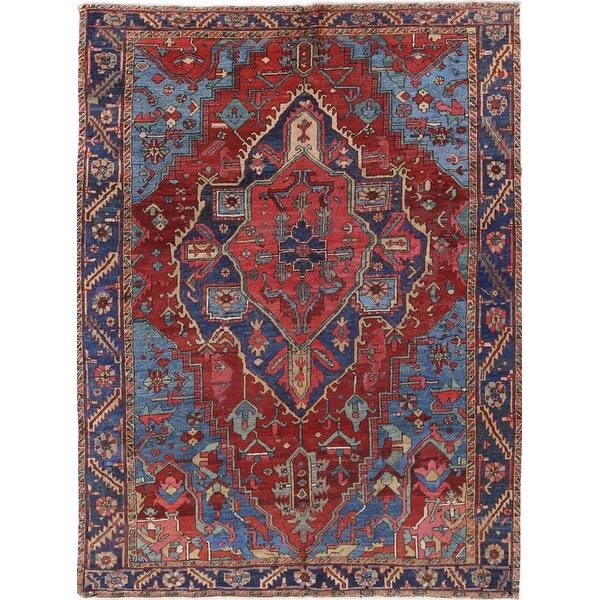 Persian Antique Heriz rug 8'3'' X 10'9'' - 8'03'' x 10'09'' - Bed Bath ...