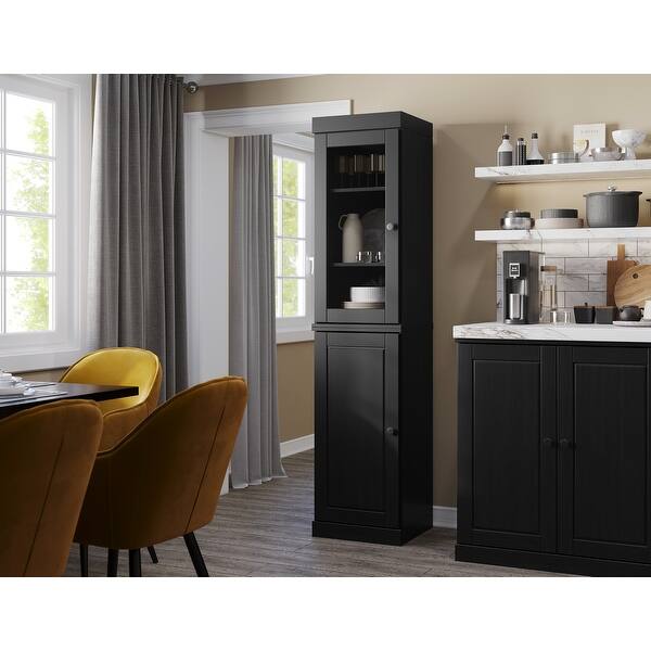 100% Solid Wood 16.5" Modular Kitchen Pantry Cabinet/Utility Storage ...