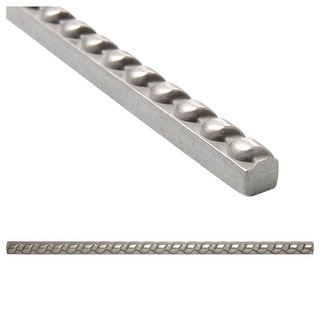 Rope Metal Liner Brushed Nickel 1/2"x12" ( Set of 5) - Bed Bath ...