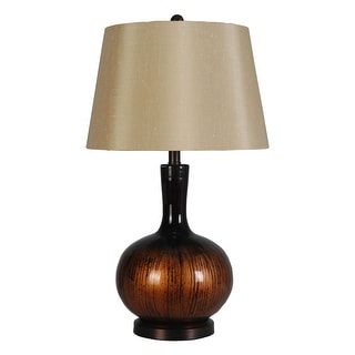27" Glass Table Lamp, Black Copper (Set of 2) - Bed Bath & Beyond ...