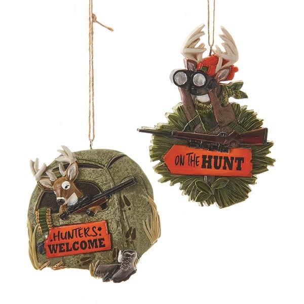 Hunting Deer On the Hunt Welcome Hunters Christmas Holiday Ornaments ...
