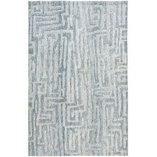 Oliena Modern Minimalist Rug, Misty Blue/Spa Blue, Area Rug - Bed Bath ...