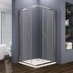 Elegant Corner Entry Shower Enclosure in Sliding Shower Doors 34 in. W x 34 in. L x 72 in. H ...