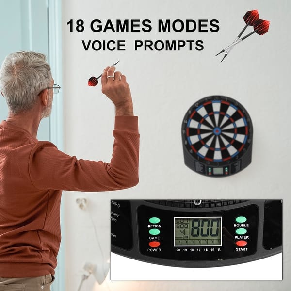 Electronic Soft Tip Dart Board Digital Dartboard 18 Games 159 Variants ...