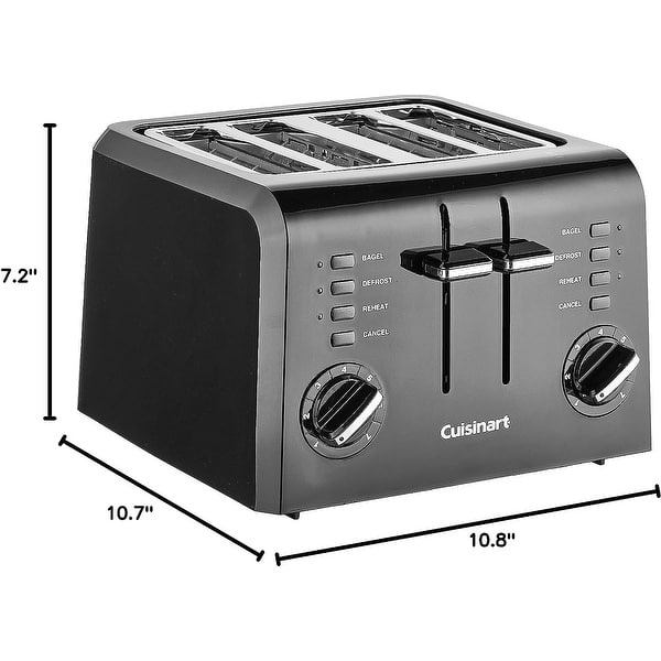 Cuisinart CPT-142BK 4-Slice Compact Plastic Toaster, Black - Bed Bath ...