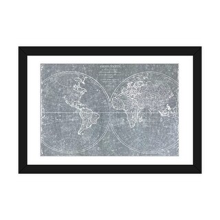 iCanvas "Galvanized World Map" by CAD Designs - Bed Bath & Beyond ...