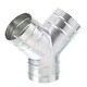 5 Inch 3 Way Duct Splitter Y Connector Air Vent Duct Hose Exhaust Pipe ...