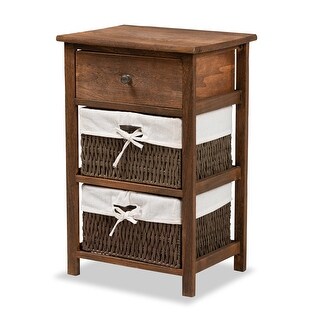 Cade Mid-Century Modern Transitional 1-Drawer Wood Nightstand-Walnut ...