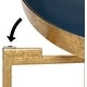 Foldable Round Accent Table, 18.25" x 18.25" x 22", Navy & Gold ...