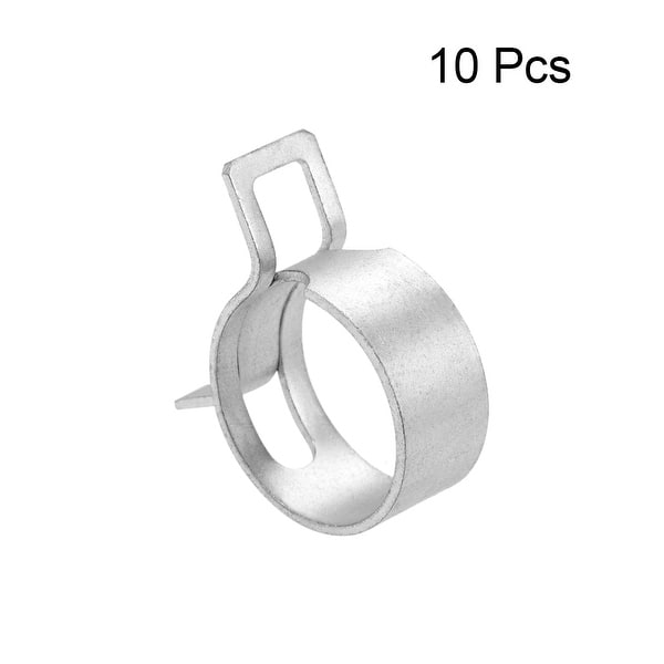 Steel Band Clamp Hose Tube Spring Clips Clamp Silver Manganese Steel ...