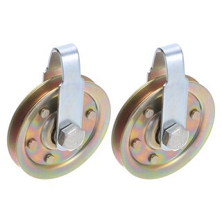 2 Set Garage Door Pulley 76mm 3 Inch OD Garage Cable Pulley, Golden ...