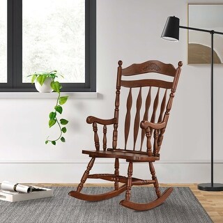 Traditional Nostalgia Arrow back Rocking Chair, Walnut - Bed Bath ...