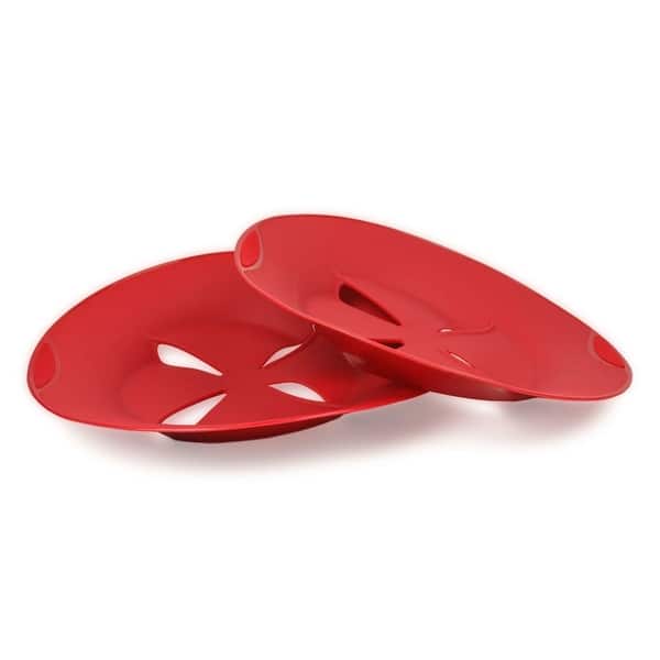 Set of 2 Red Silicone Boil Over Spill Guards 11" - Bed Bath & Beyond ...
