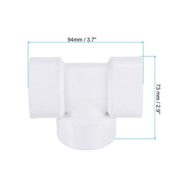 UPVC Pipe Fitting 1-1/4PT Female Thread Tee Socket Hose Connector White ...