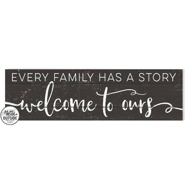 Rectangular "Every Family Has A Story Welcome to Ours" Outdoor Wall ...