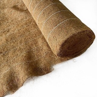 Agfabric 4 ft. x 30 ft. Coconut Mesh Mat Blanket Landscape Erosion ...