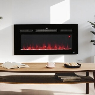 36" 1500W Recessed & Wall Mounted Electric Fireplace Inserts w/ Remote ...
