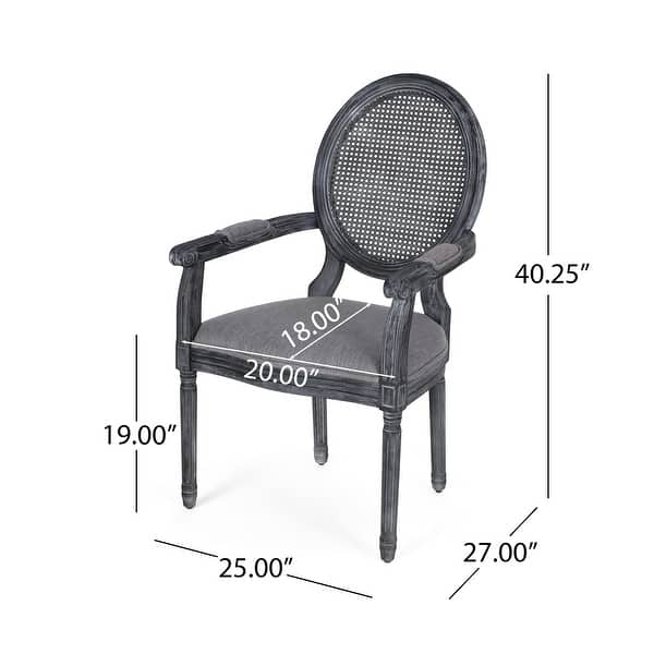 Joretta Wood and Cane Upholstered 5 Piece Circular Dining Set by ...