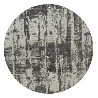 Hand Knotted Black Modern and Contemporary with Wool & Silk Oriental ...