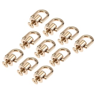 12x10mm Ball Post Head Button Studs with D Ring for DIY Light Gold ...