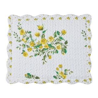 Beautiful Soft Yellow Floral Print Pillow Sham - Bed Bath & Beyond ...