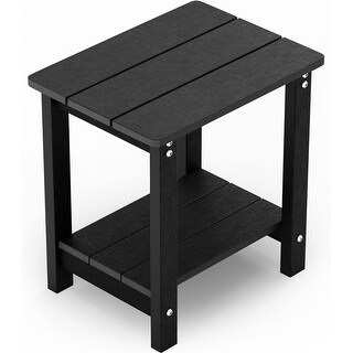 WINSOON Outside Adirondack Square Side Table, Weather Resistant Patio ...