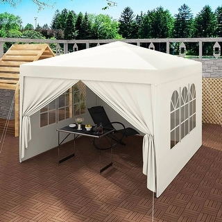 Beige 10x10 ft Waterproof Canopy Tent with Walls and Doors - Bed Bath ...
